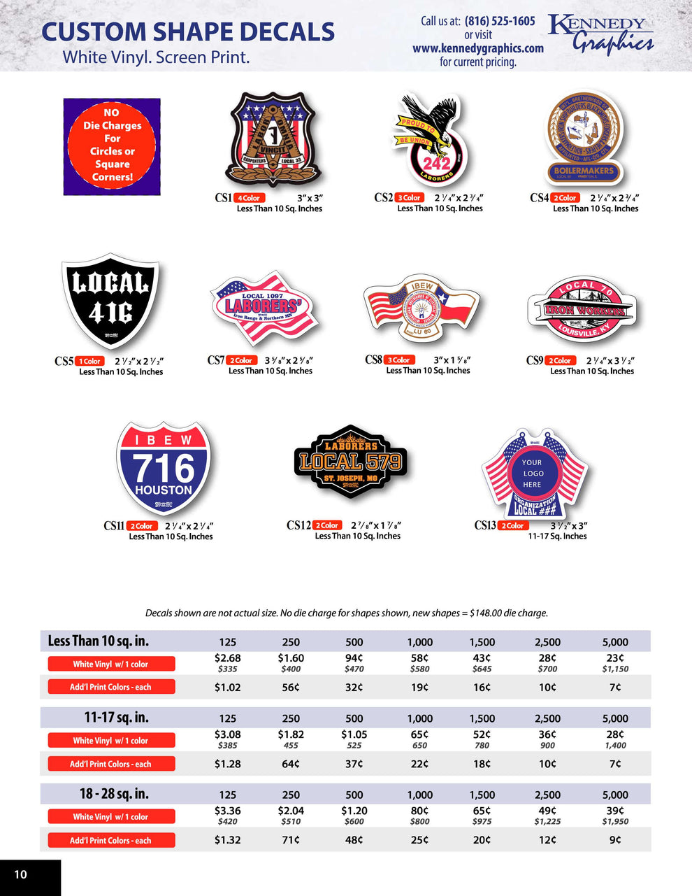 Custom Shape Decals – Kennedy Graphics